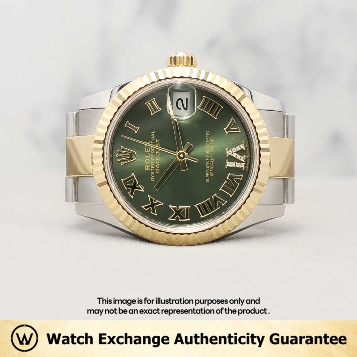 New Mar 2025 Rolex Datejust Oyster 278273 Olive Green w VI Diamond Dial ...