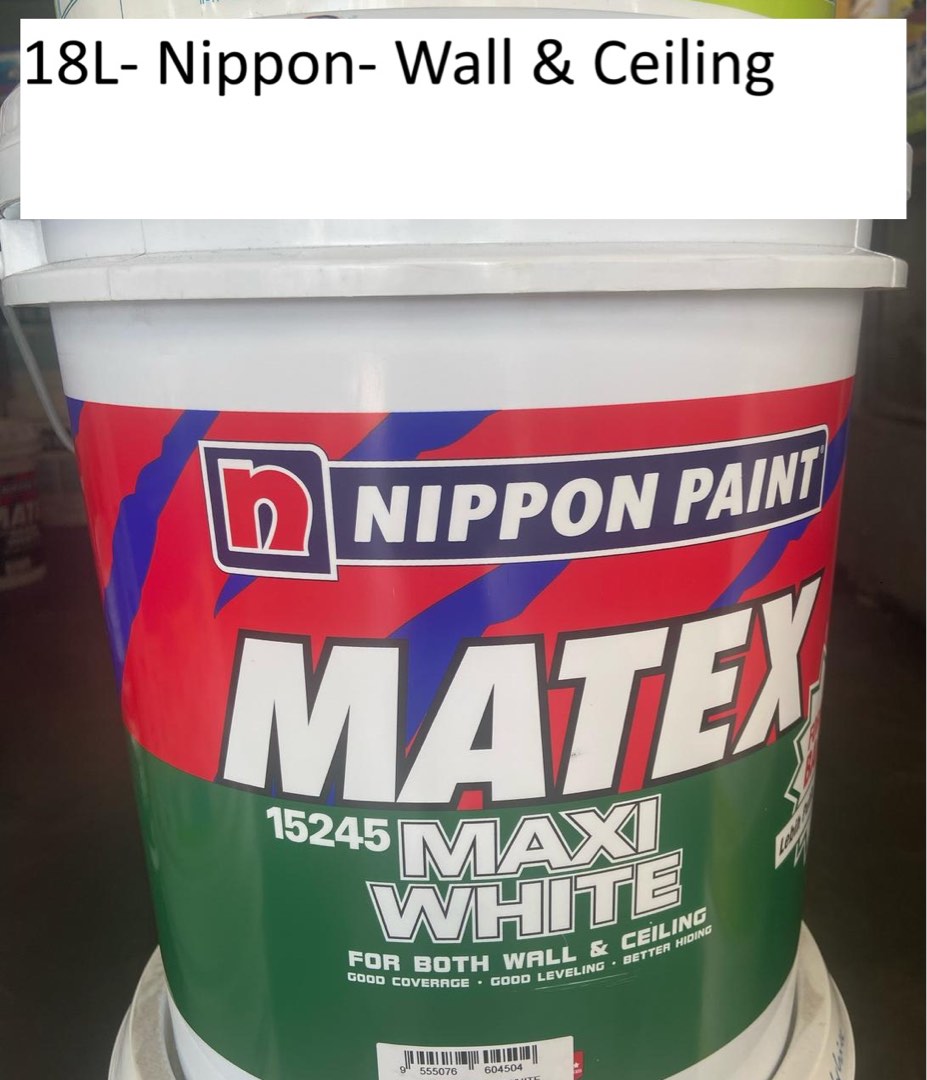 Nippon Paint Matex 18 L, Furniture & Home Living, Home Improvement & Organisation, Home ...