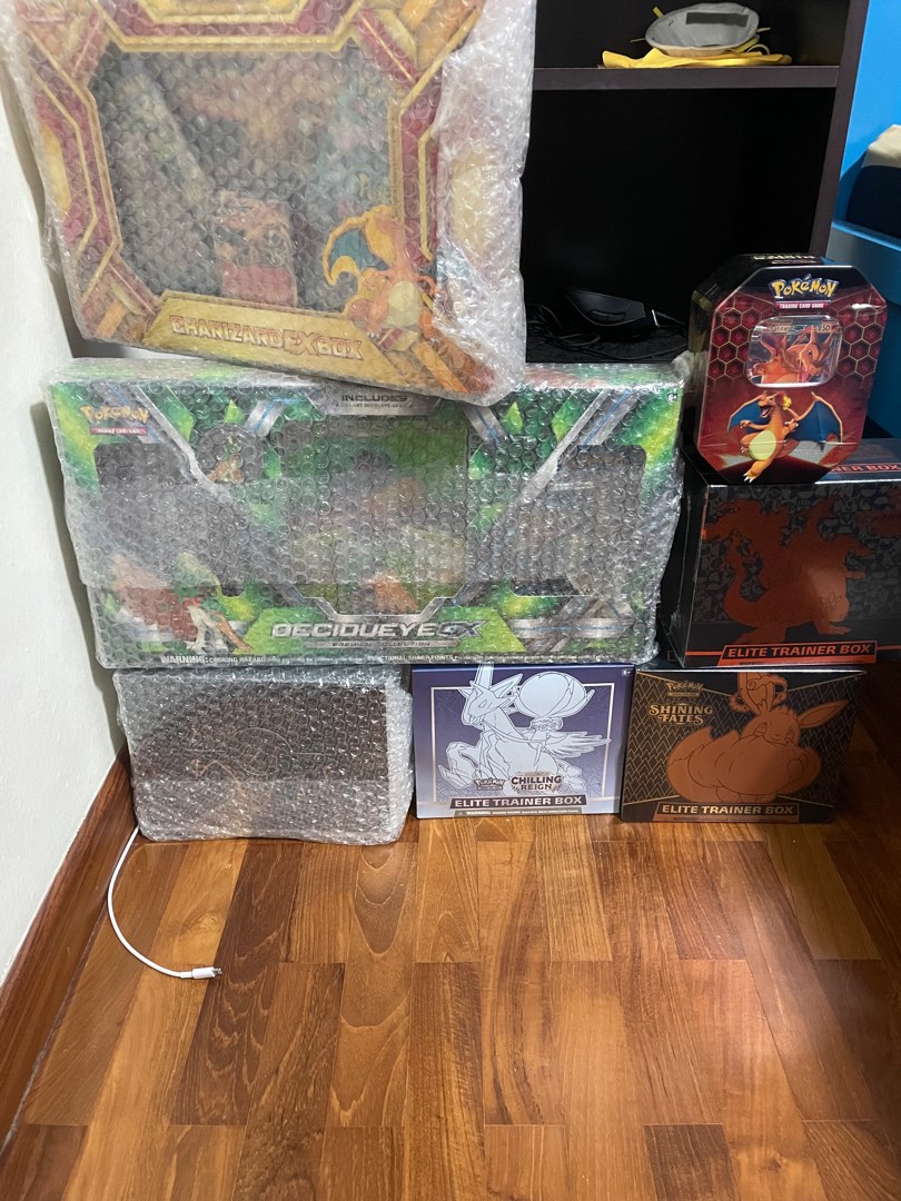 Pokemon ETB/Collection boxes, Hobbies & Toys, Toys & Games on Carousell