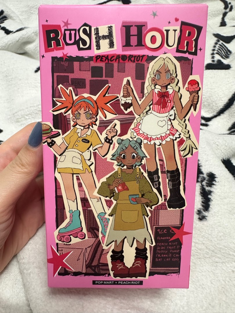 popmart peach riot rush hour, 興趣及遊戲, 玩具 & 遊戲類 - Carousell