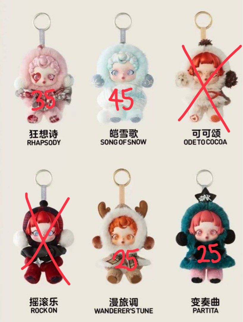 Popmart SKULLPANDA Winter Symphony Series Plush partita / wanderer tune ...