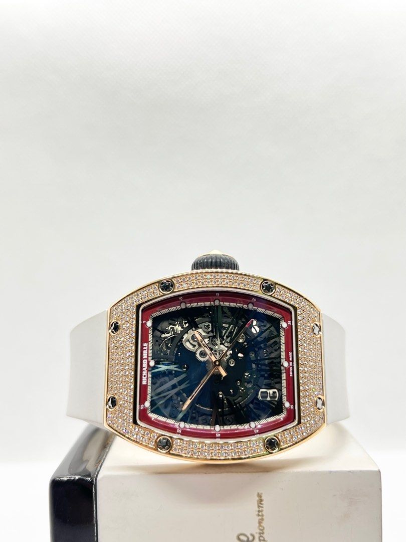 Pre Owned Richard Mille RM 023 RG "Full Diamond" Skeleton Dial ...
