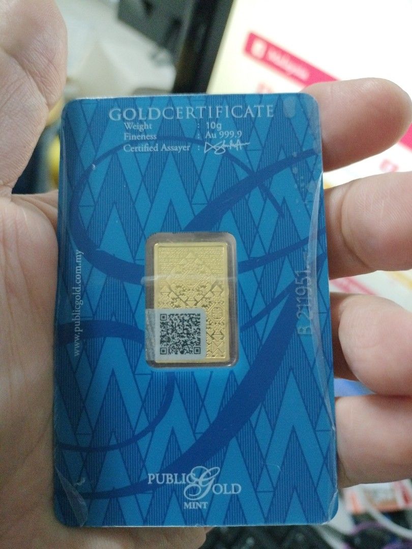 Publid Gold - 10 gram Gold Bar, Hobbies & Toys, Collectibles ...