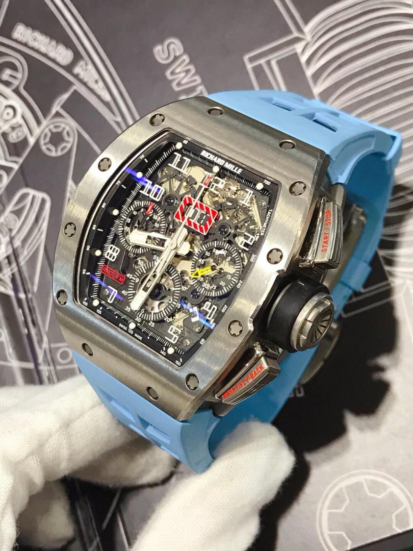 Richard Mille RM011 Titanium Felippe Massa Baby Blue Strap, Luxury ...