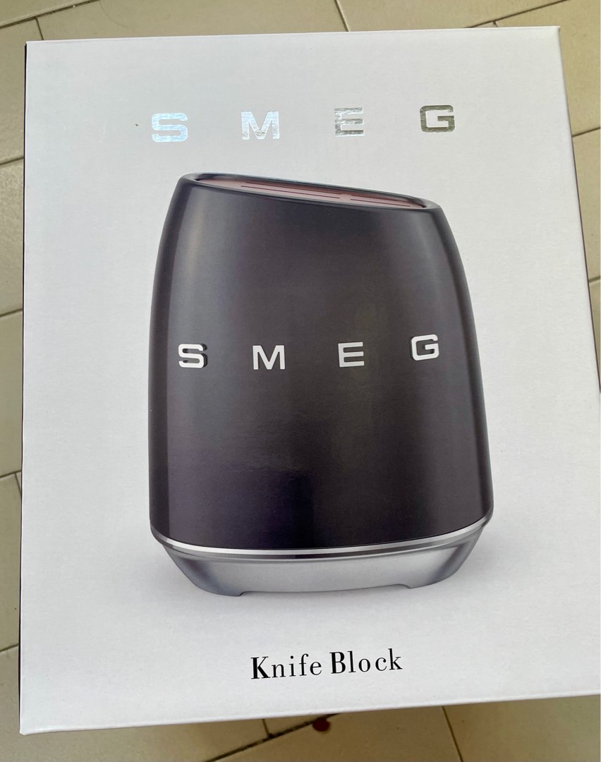SMEG knife block BLACK, Furniture & Home Living, Kitchenware ...