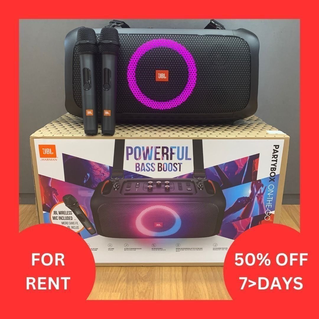 (Speaker Karaoke Rental / Rent Sewa) JBL Partybox On the Go Essential ...