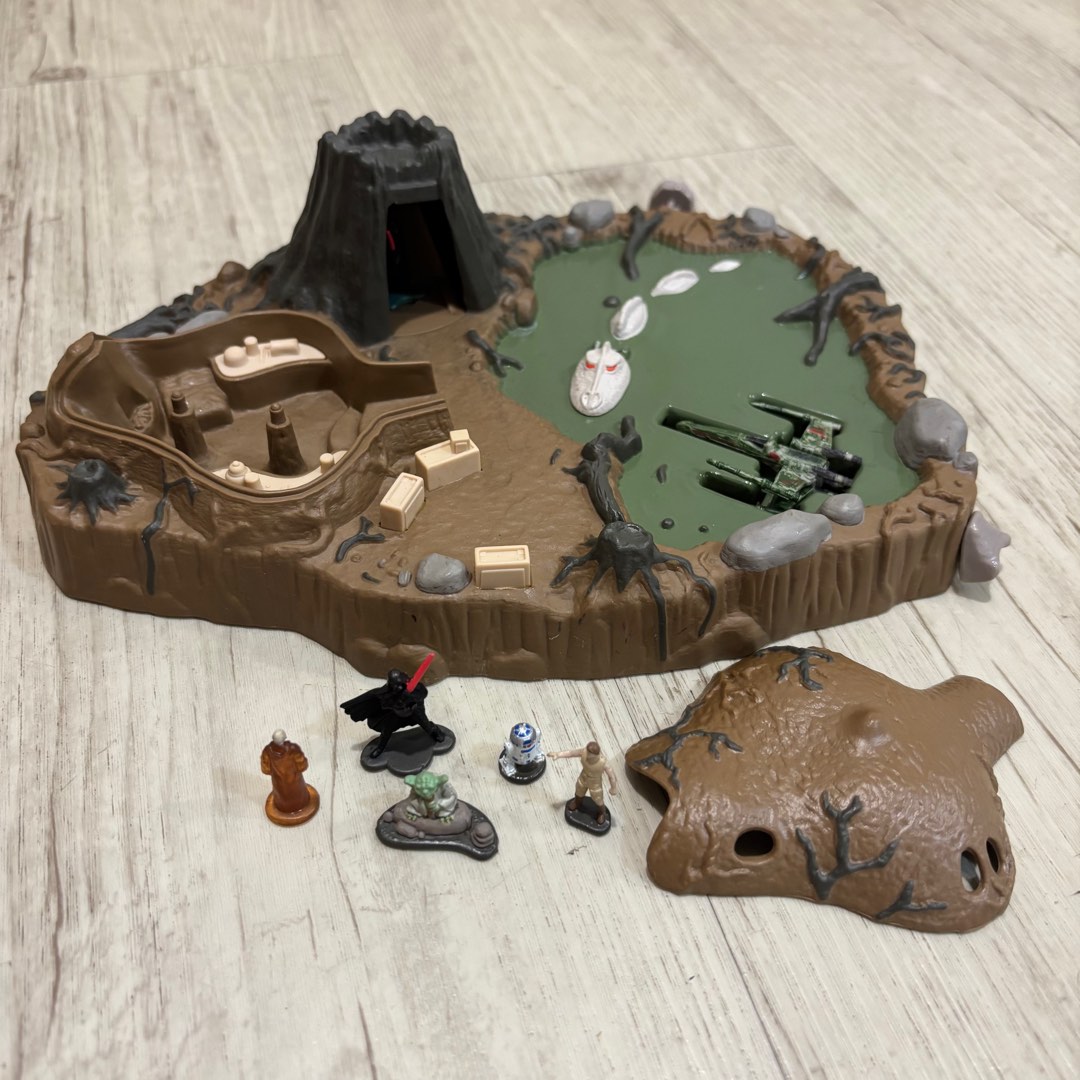 Star Wars Galoob Micro Machines Playset Dagobah X-Wing Fighter Luke ...