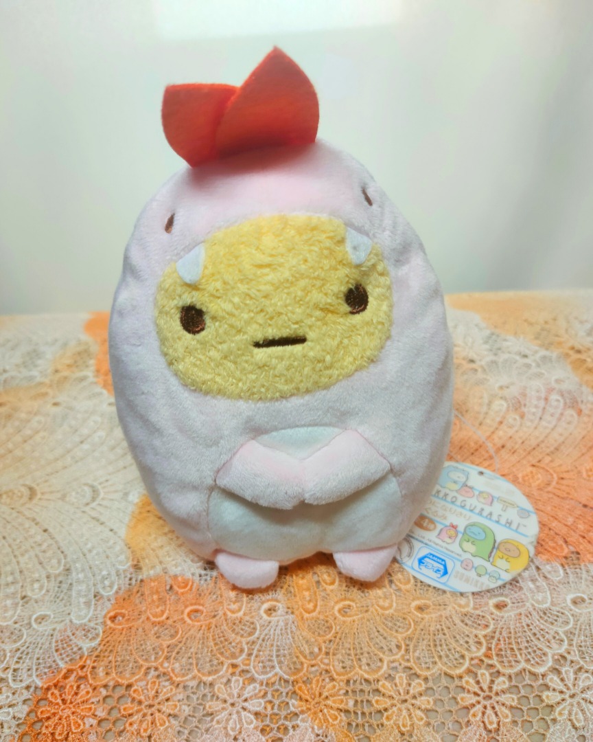 Sumikko Gurashi San-X Ebifurai (Fried Shrimp) in Pink Dinosaur Outfit ...