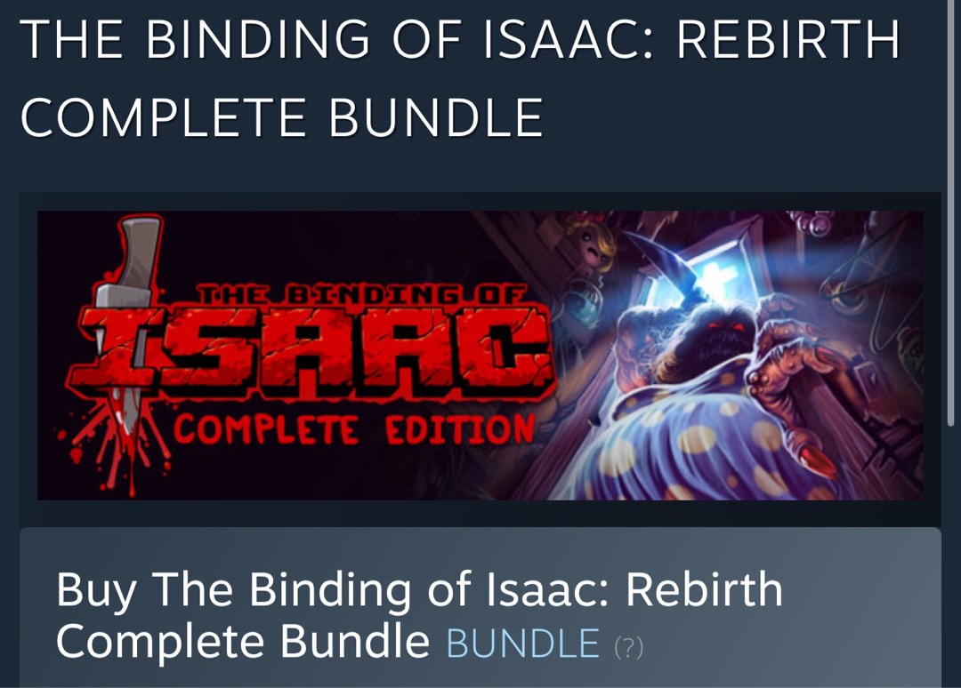 The Binding of Isaac: Rebirth Complete Bundle (PC Steam), Video Gaming, Video Games, Others on ...