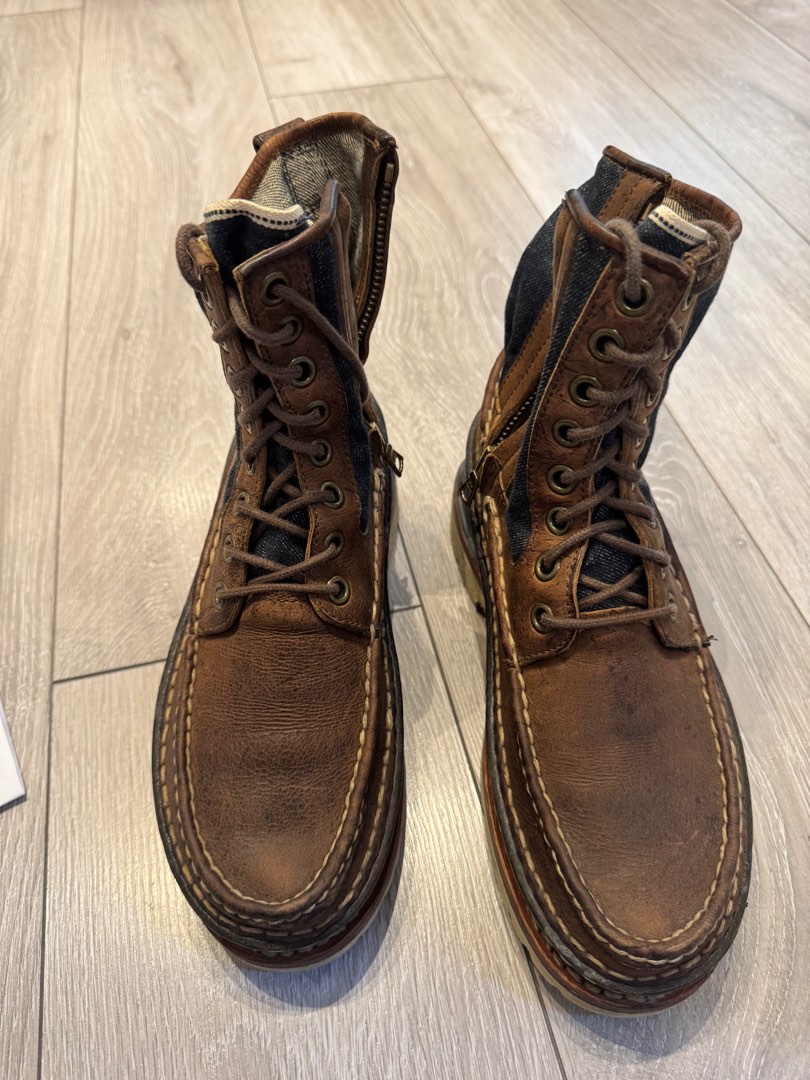 visvim grizzly boot isetan indigo, 男裝, 鞋, 靴 - Carousell