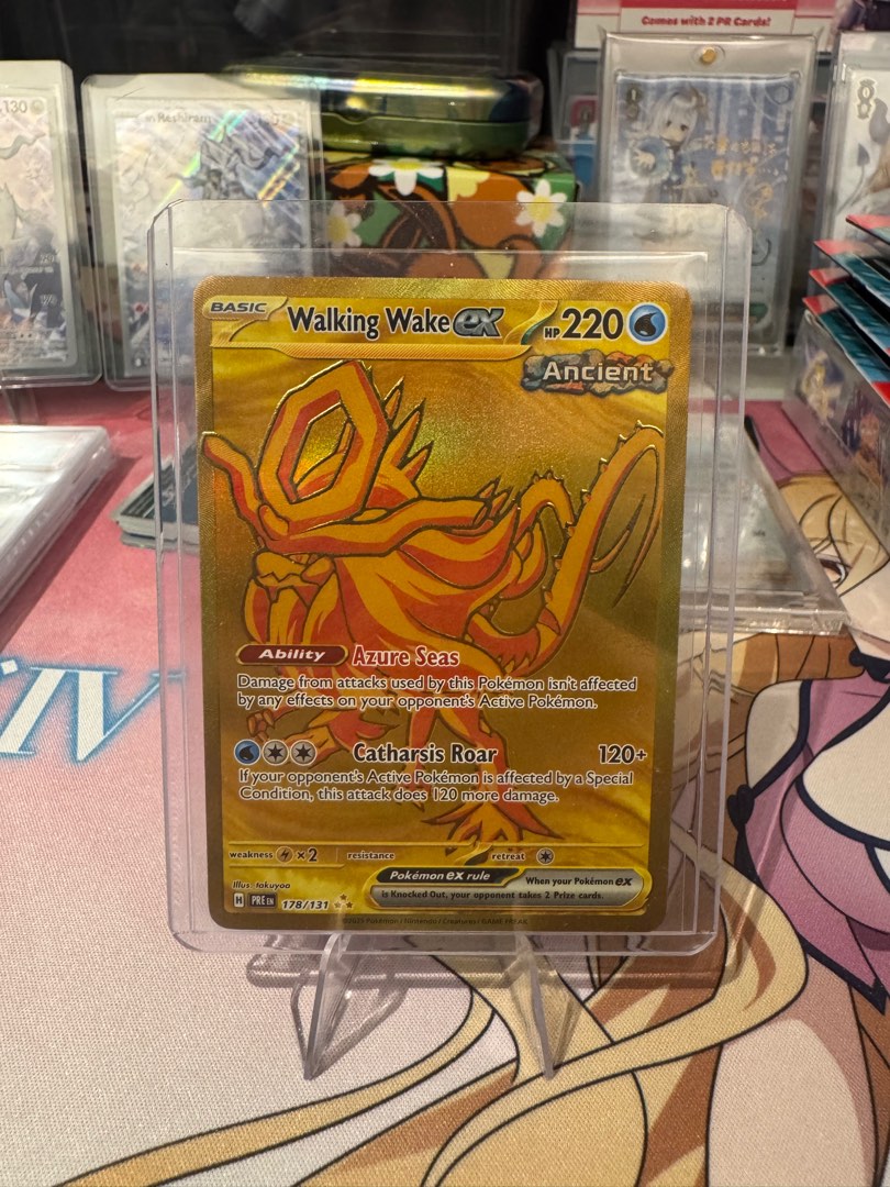 Walking Wake Gold Prismatic Evolutions, Hobbies & Toys, Toys & Games on Carousell