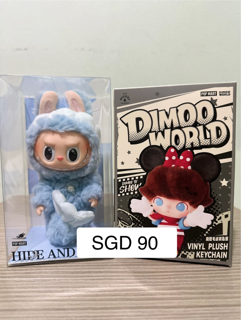 White tag Merbubu + Dimoo world + Disney plush bundle set, Hobbies ...