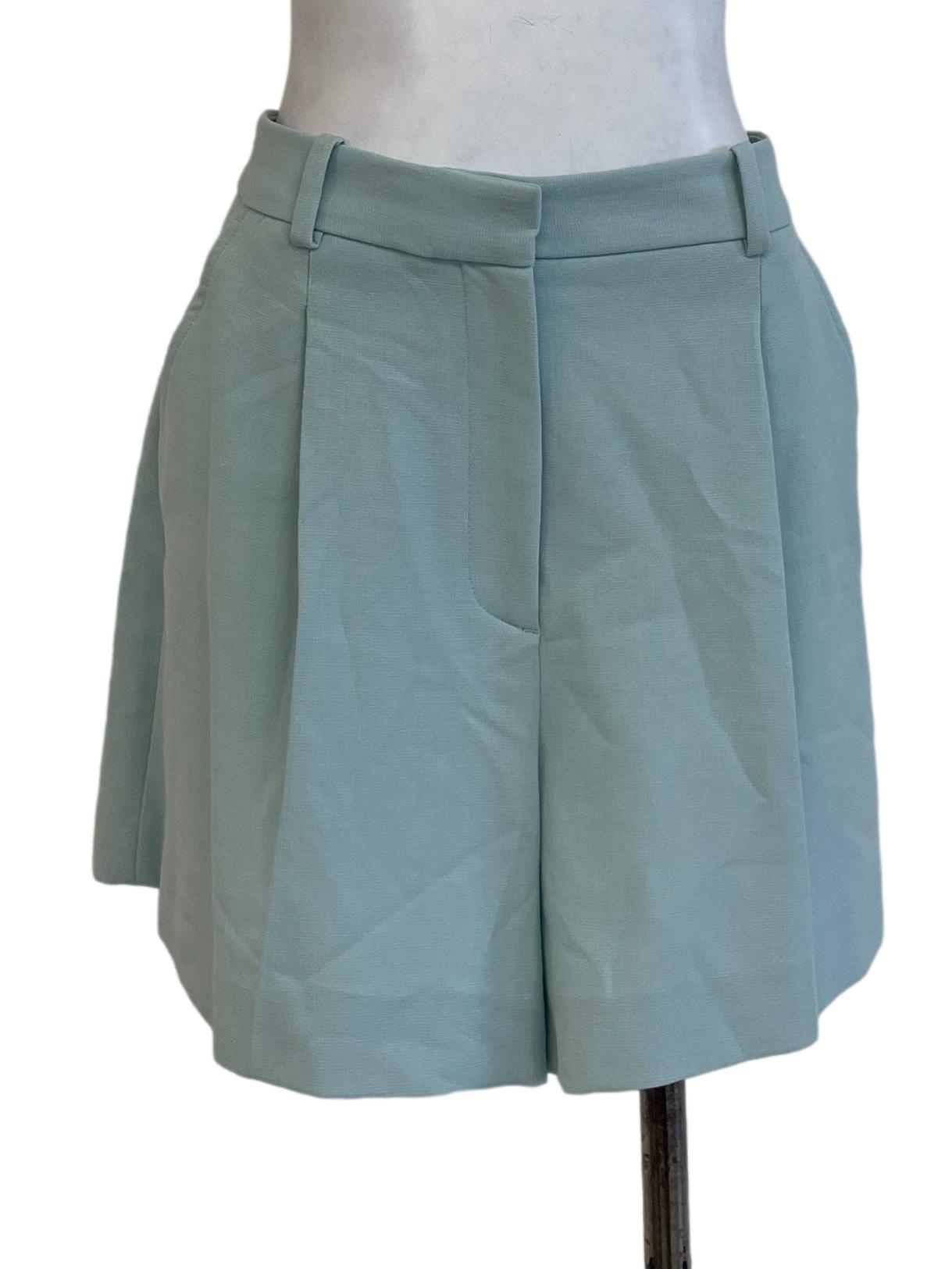 Zara Mint Green Texture Shorts, Women's Fashion, Bottoms, Shorts on ...