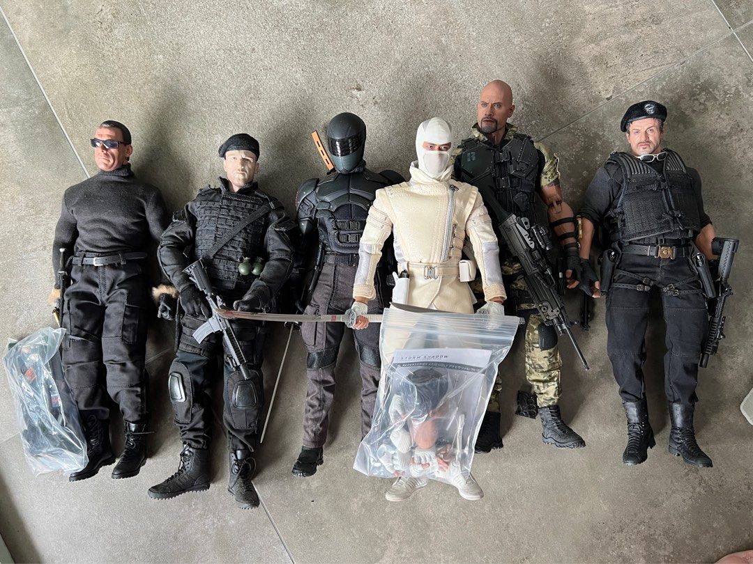 1/6 scale Hot toys (bundle of 6) Expendables and Gi Joe figure, Hobbies ...