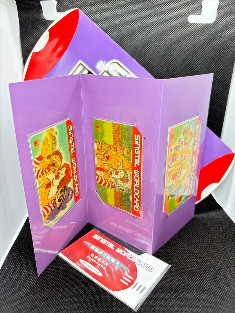 1999 Singtel Worldcard with MacDonald Characters, 1 fullset, Hobbies ...
