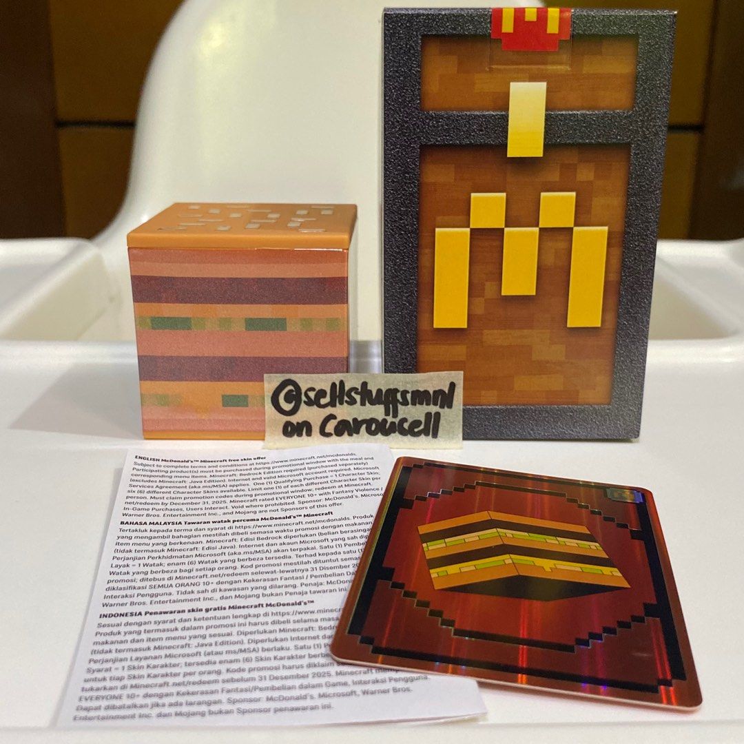 2025 Mcdonalds Big Mac Crystal Minecraft Adult Happy Meal Toy Mcdo ...