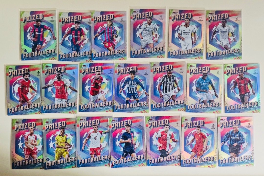 23/24 Topps Finest Prized Footballers 20 soccer card Set - Cristiano ...
