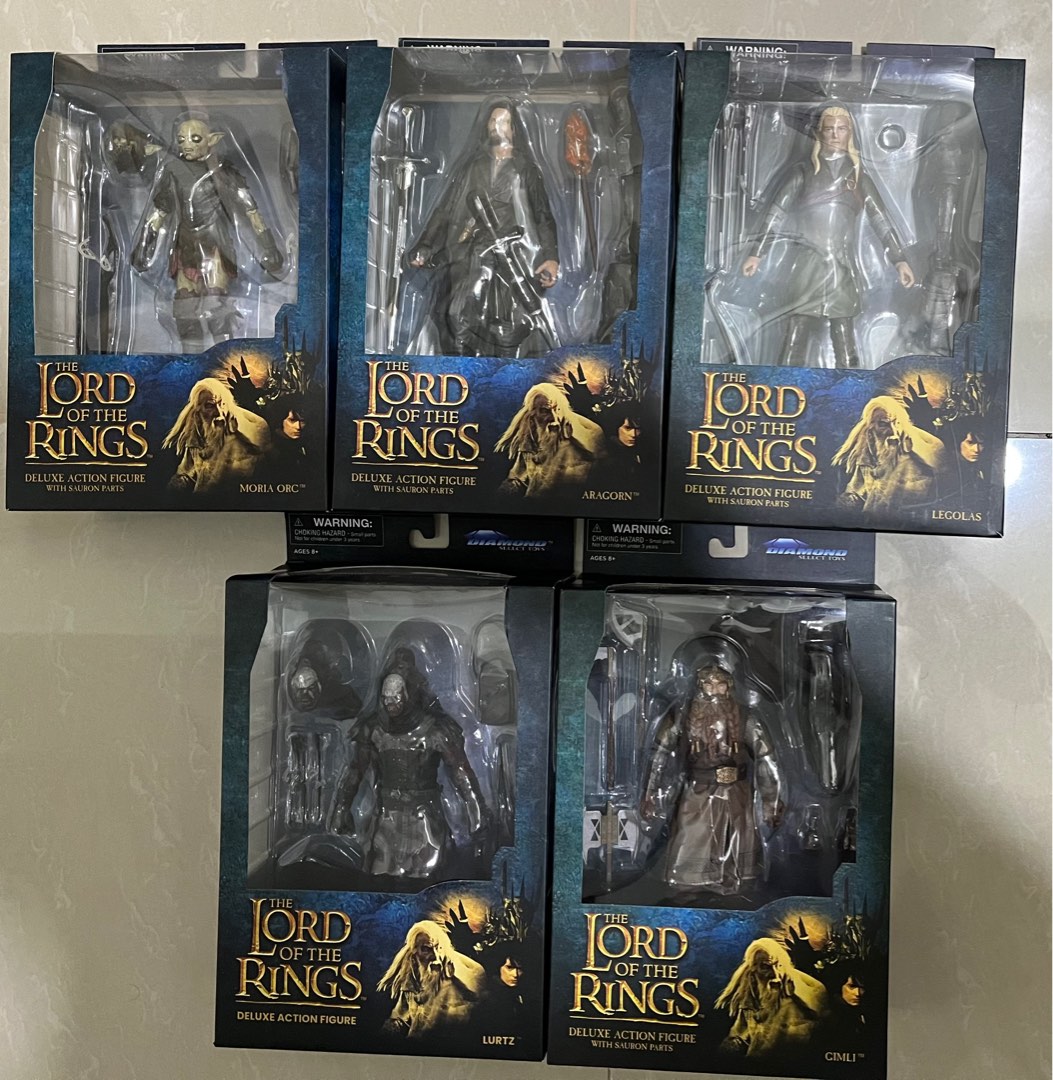 5 PCS AUTHENTIC DIAMOND SELECT TOYS LORD OF THE RINGS, Hobbies & Toys ...