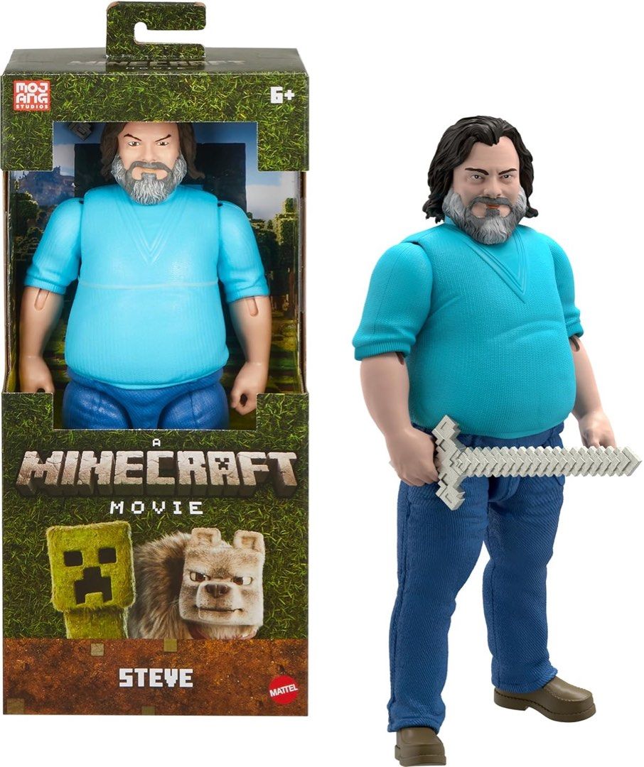 ( 1 in Hand ) A Minecraft Movie 12 Inch Steve Action Figure by Mattel ...