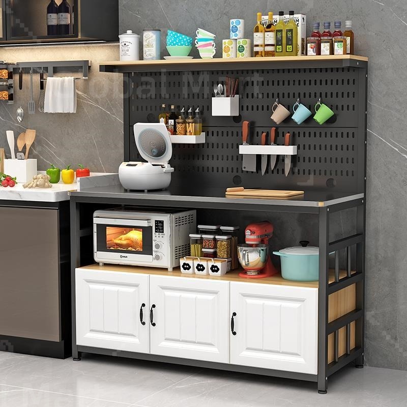 A&1917 Kitchen Storage Cabinet Chopping Station Bowl Cabinet Multi ...