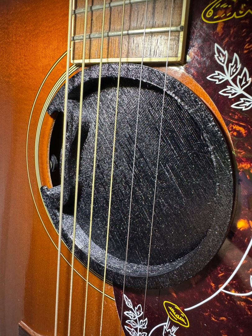 Acoustic Guitar Sound Hole cover with custom cut-out by TYCONSTRUX ...