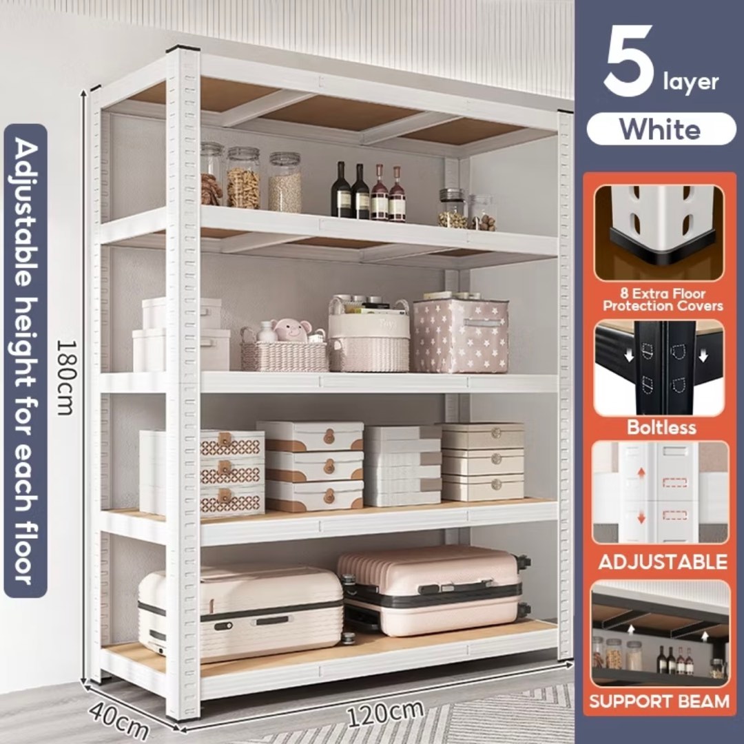 Adjustable Metal Frame Shelf | Heavy Duty Boltless Storage Rack ...