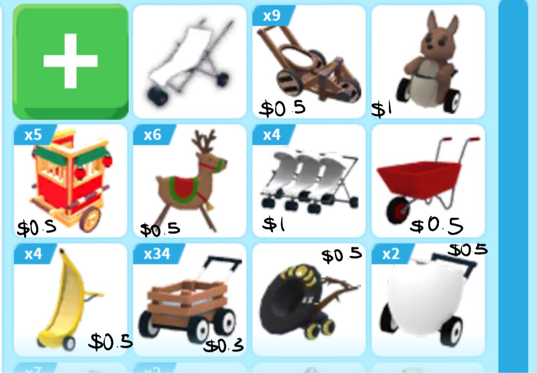 Adopt Me Strollers, Video Gaming, Gaming Accessories, In-Game Products ...