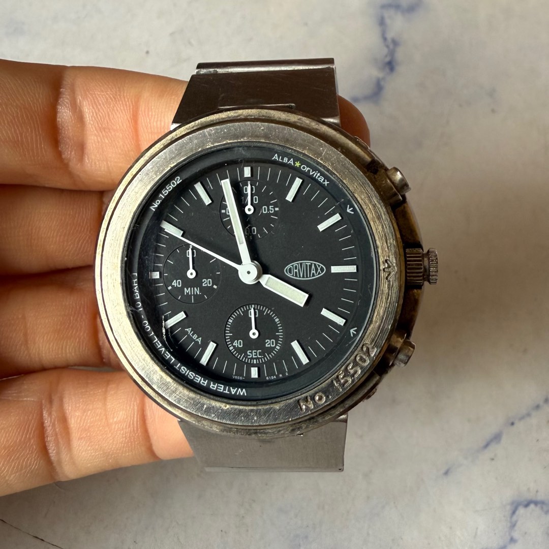 Alba Orvitax vintage chronograph, made in Japan., Men's Fashion ...