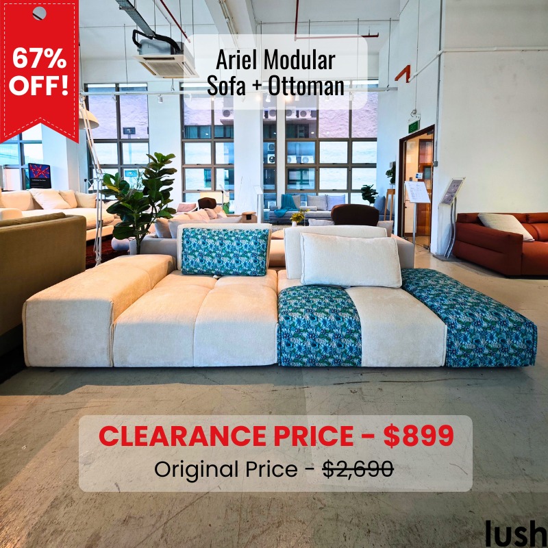 Ariel Modular Sofa + Ottoman (Display Set), Furniture & Home Living ...