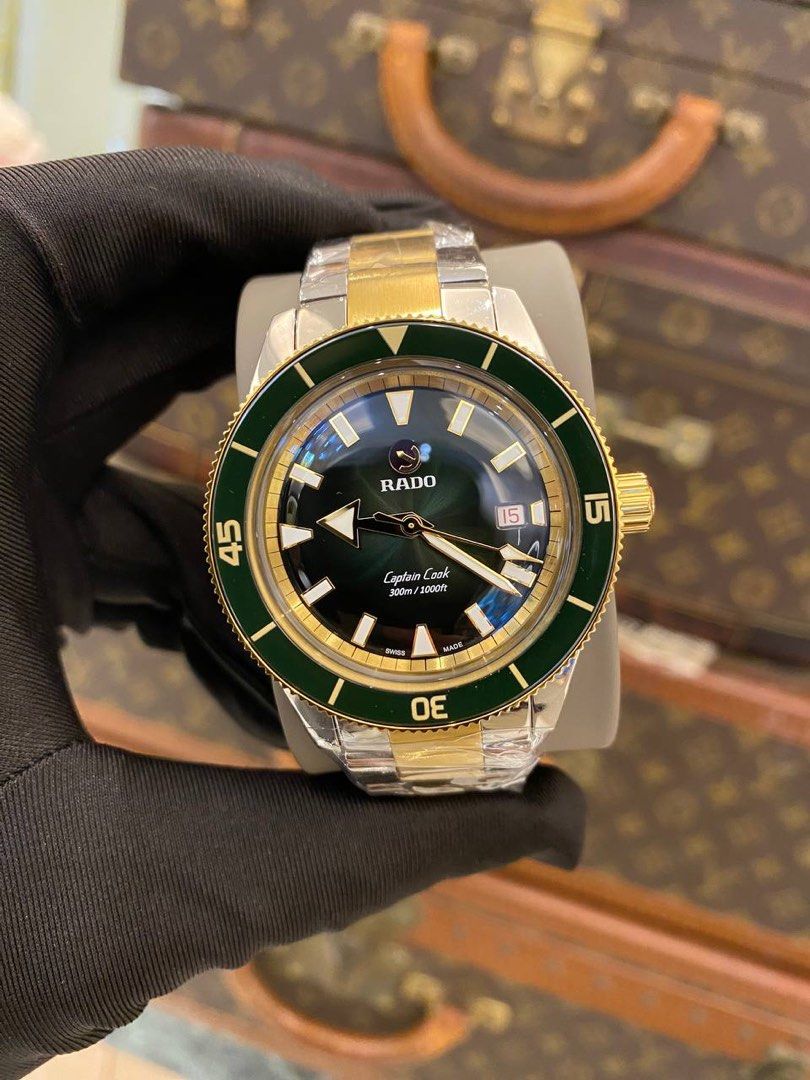 (BRAND NEW) 2024 RADO CAPTAIN COOK DARK GREEN DIAL RING REF R32138303 ...