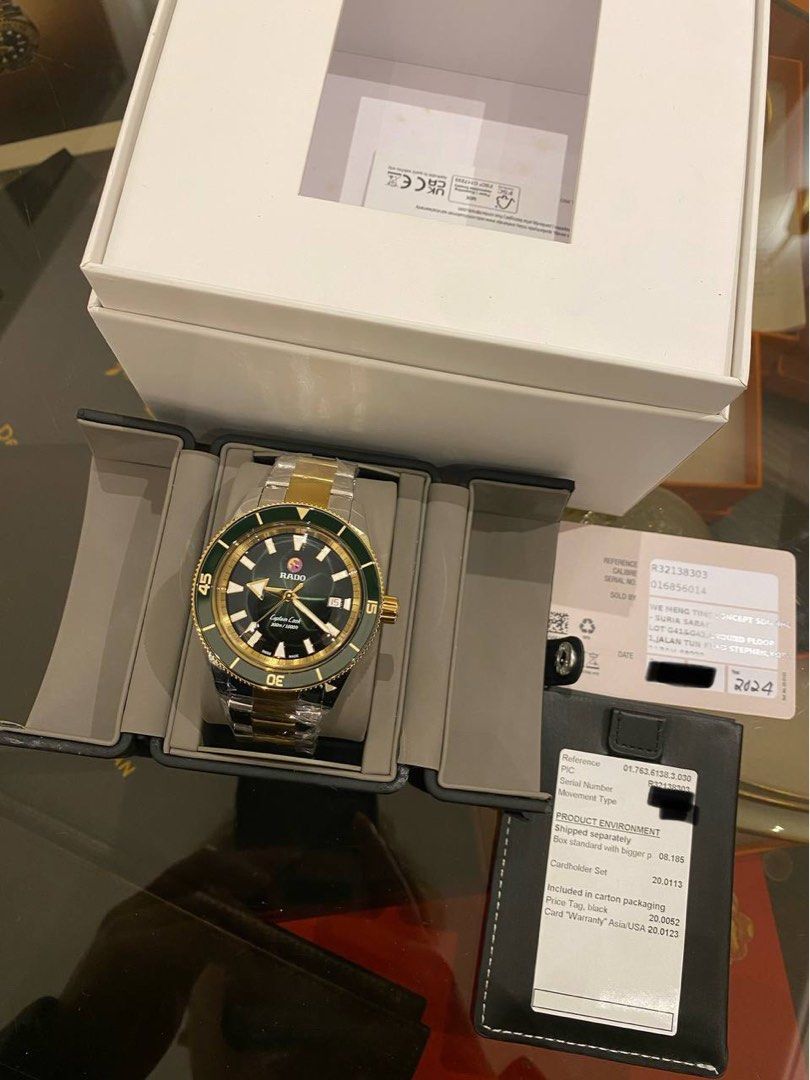 (BRAND NEW) 2024 RADO CAPTAIN COOK DARK GREEN DIAL RING REF R32138303 ...