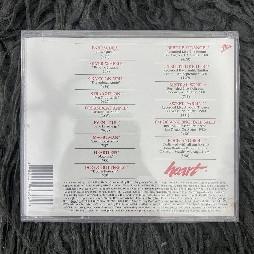 CD HEART Greatest Hits, Hobbies & Toys, Music & Media, CDs & DVDs on ...