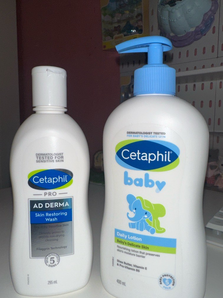 Cetaphil Pro Ad Derma Skin Restoring Wash & Cetaphil Baby Daily Lotion ...