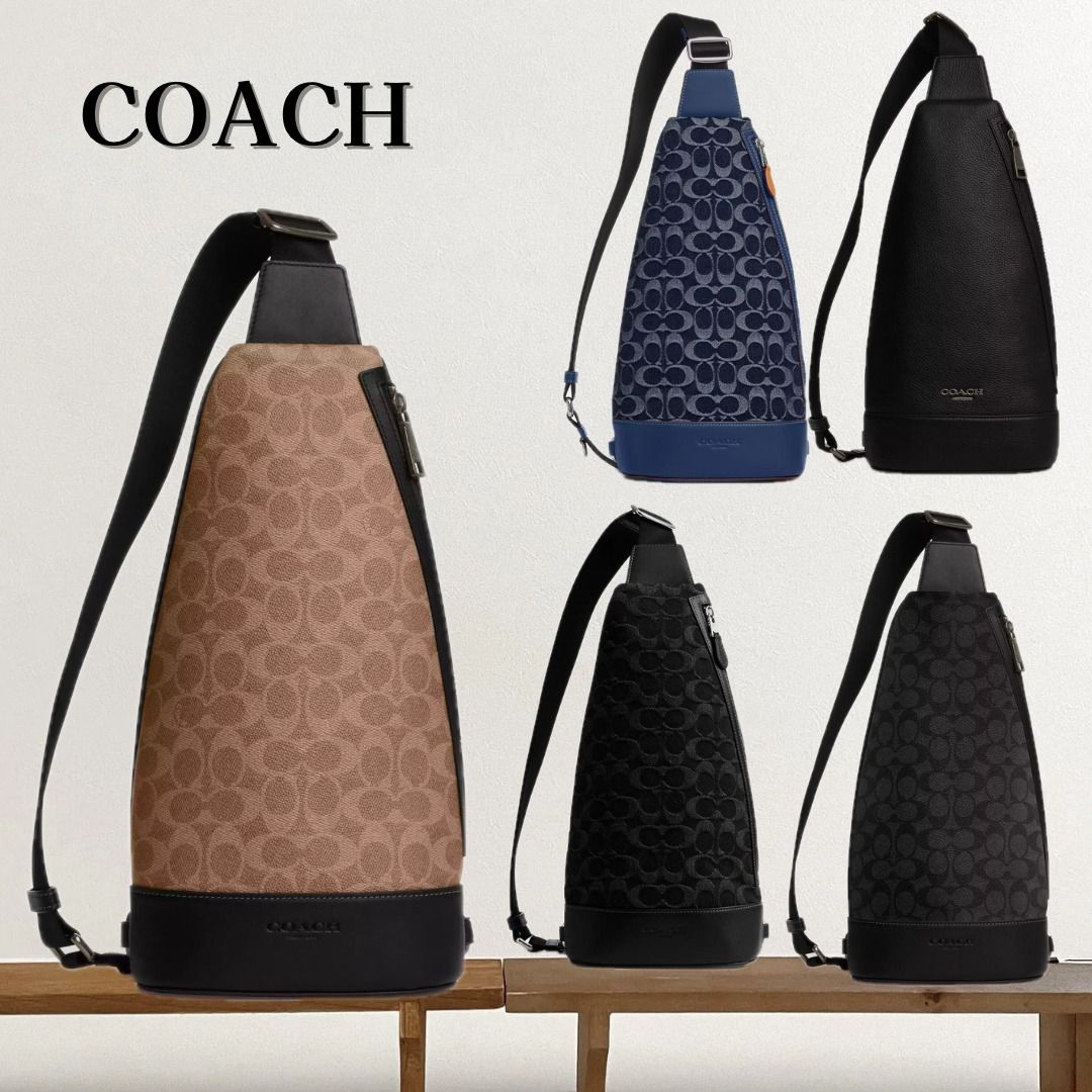 Coach Dominic Sling Pack In Signature Canvas, Signature Denim, Refined ...
