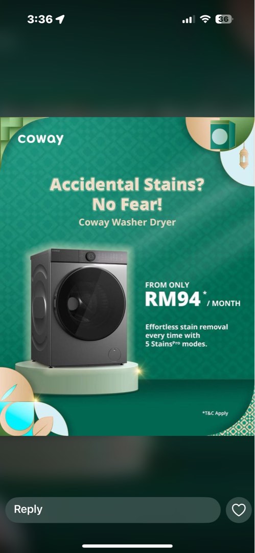 Coway, TV & Home Appliances, Washing Machines and Dryers on Carousell