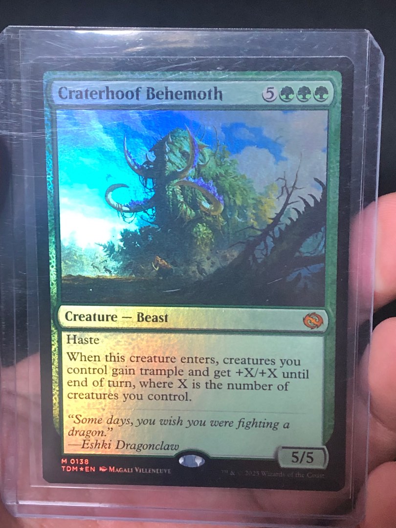 Craterhoof Behemoth TDM (foil), Hobbies & Toys, Toys & Games on Carousell