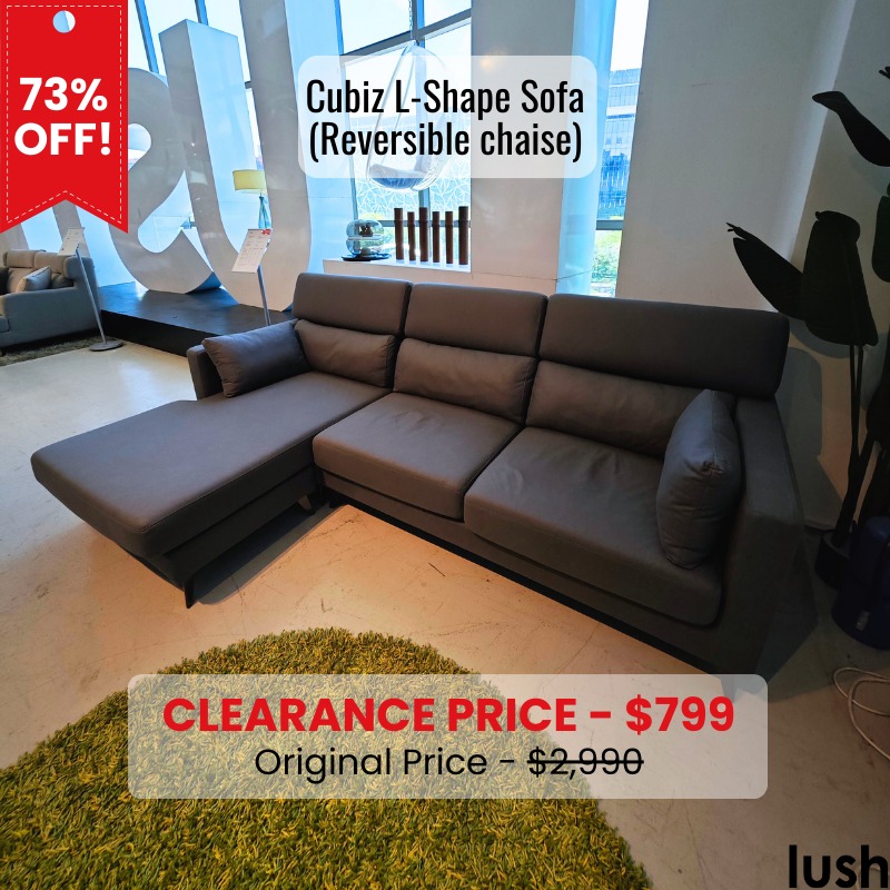 Cubiz L-Shape Sofa (Reversible chaise) (Display Set), Furniture & Home ...