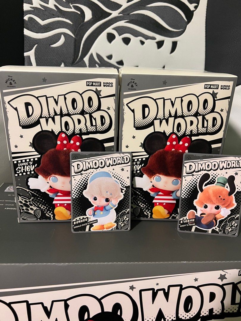 Dimoo World x Disney Keychain Plush Pendant - Donald/Goofy, Hobbies ...