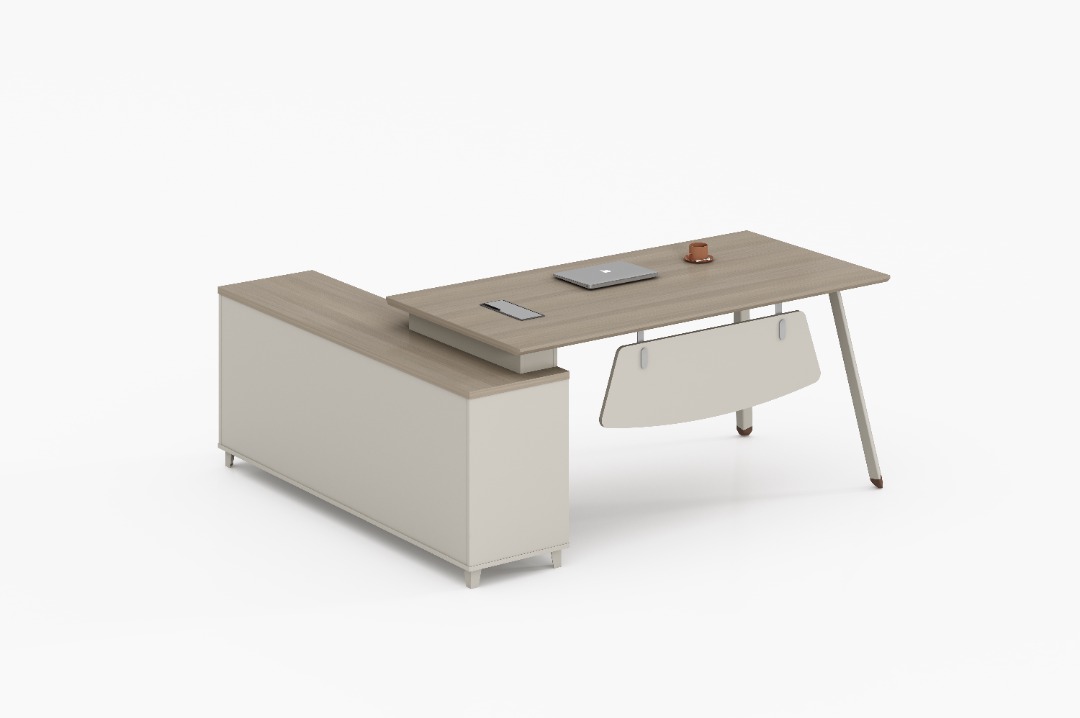 DT 022 Director Table w L Shape Cabinet, Executive Table Office Table ...