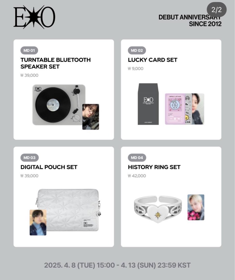 EXO 12th Anniversary Official Goods, Hobbies & Toys, Memorabilia ...