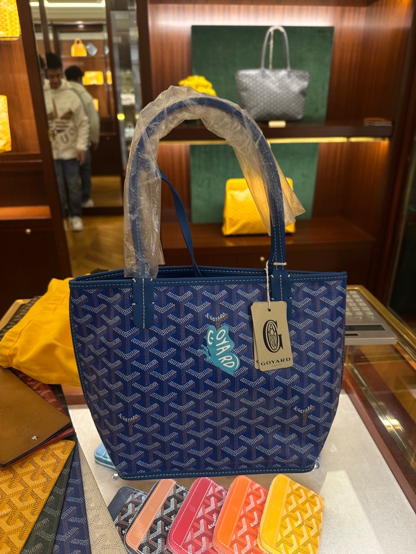 Goyard Mini Anjou in Bleu with the Goyard Butterfly in Tiffany ...