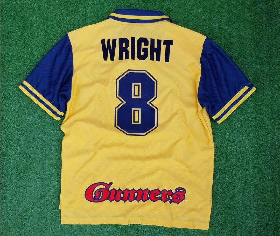 Ian Wright #8 Arsenal FC Away 1996/1997 JVC Nike Official Merchandise ...