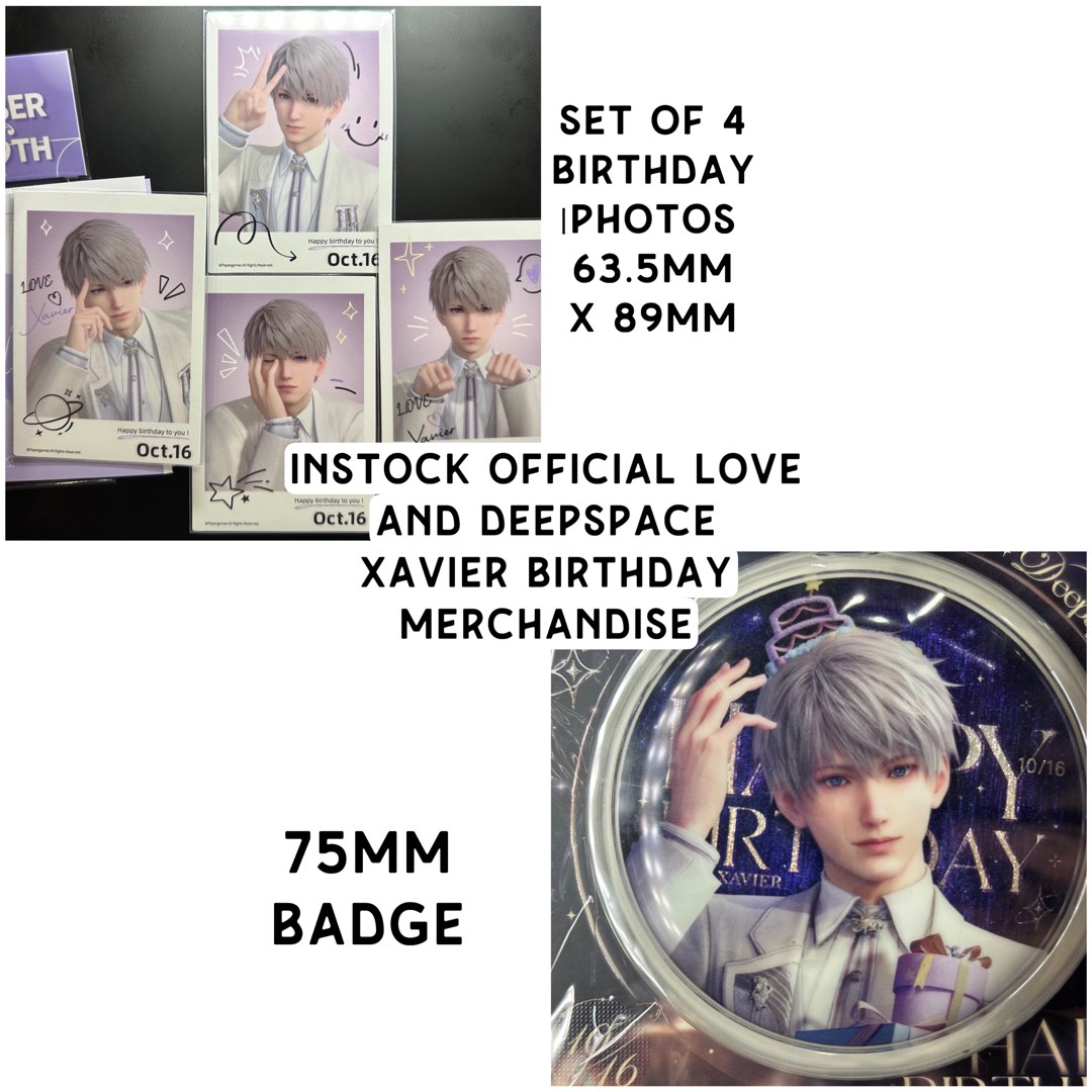 Instock Official love and deepspace Xavier birthday merchandise ...