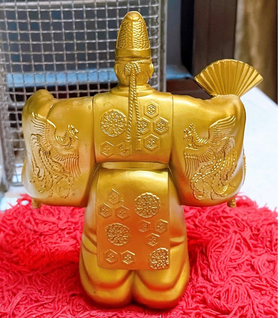 Japanese Okina Kabuki Noh Doll Kyogen Kagura Kimono Dancer Metal Statue ...