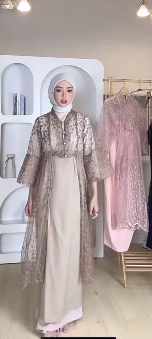 Kebaya Hawarinee Ceo chomel in Mocha, Women's Fashion, Muslimah Fashion ...