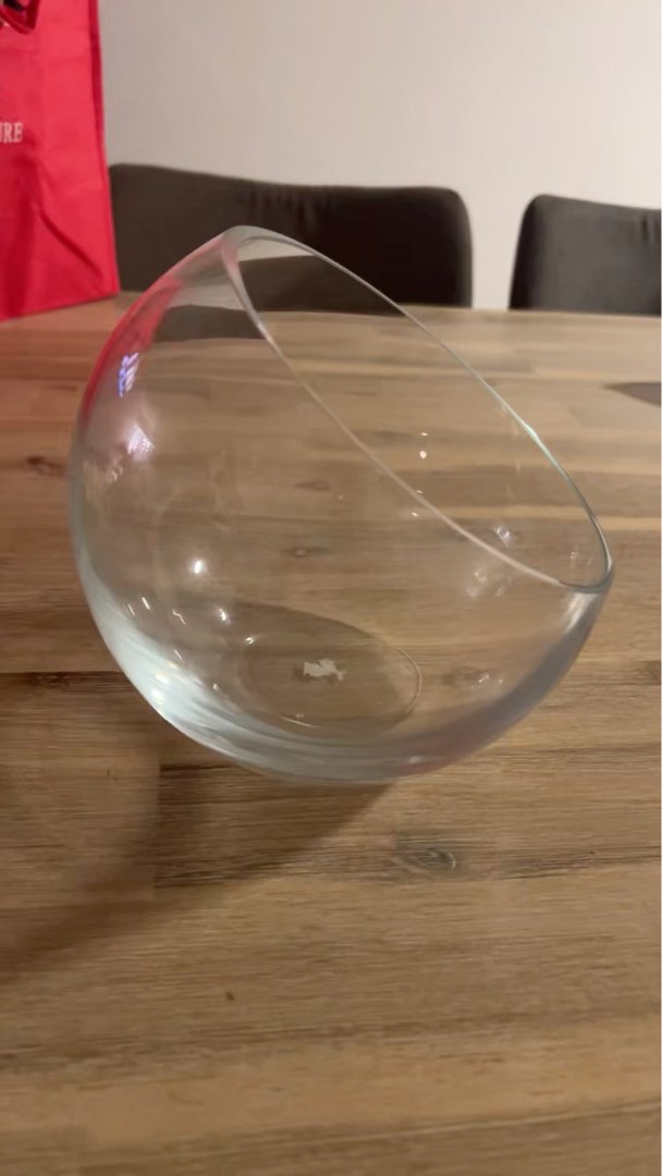 Large Clear Glass Bowl, Furniture & Home Living, Home Decor Accessories ...