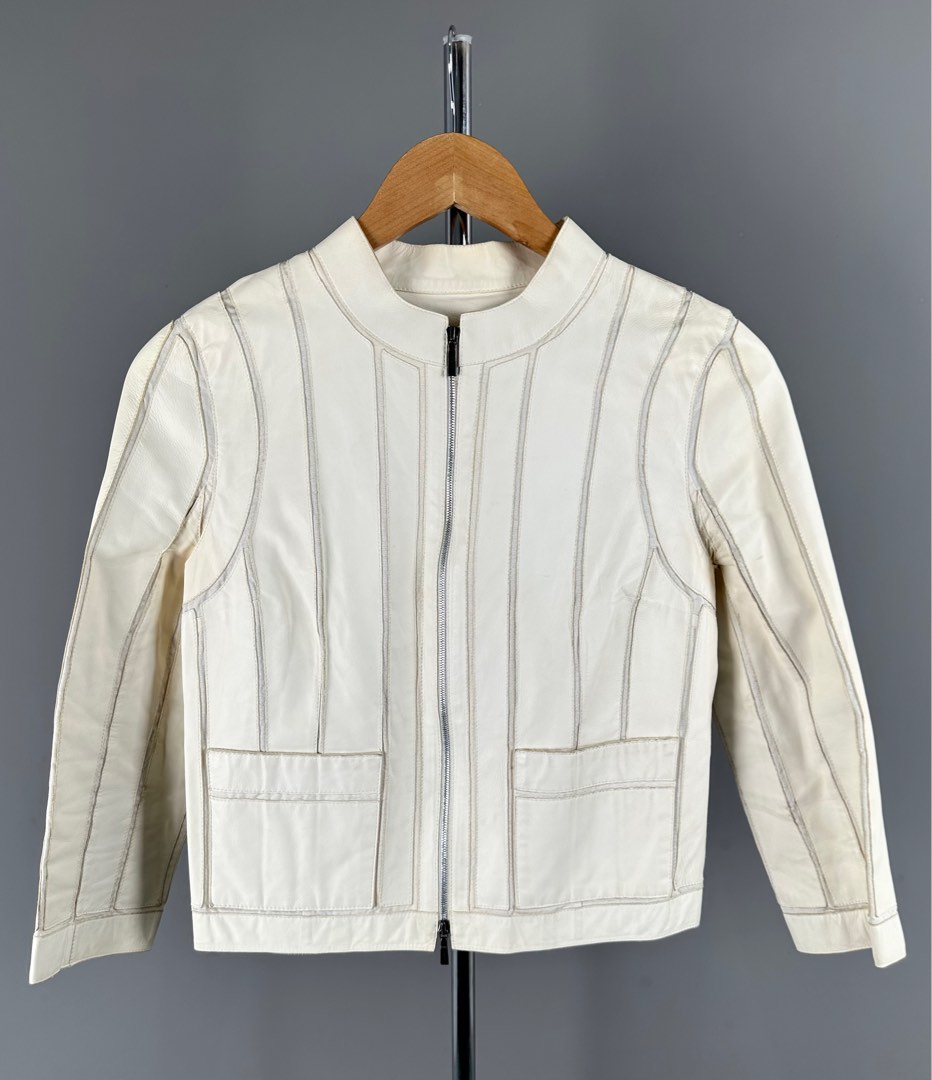 Loewe - Two way zipper - Lamb Skin Leather Biker Jacket, Women's ...