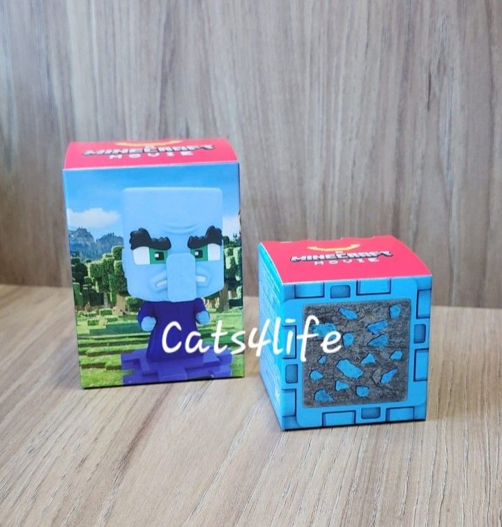 McDonald's Happy Meal Minecraft ~ Evoker and Diamond Block & Steve ...