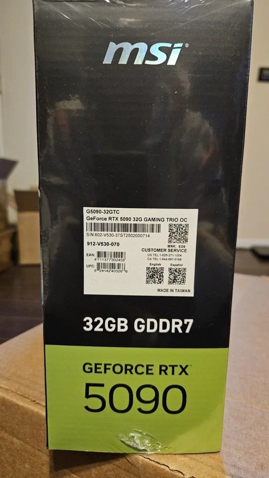 MSI NVIDIA GeForce RTX 5090 32G GAMING TRIO OC - New Sealed - Receipt ...