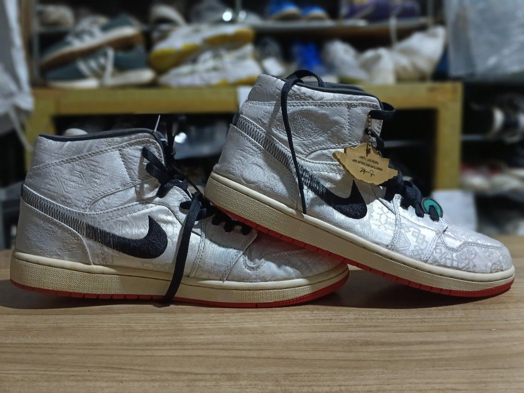 Nike Air Jordan 1 Low Fearless x CLOT x Edison Chen size 45, Fesyen ...